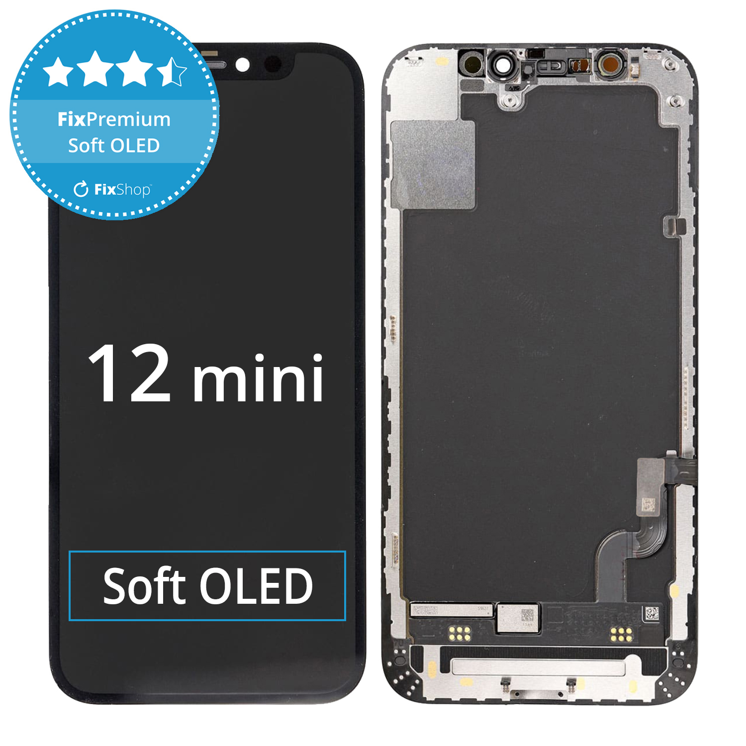 Apple iPhone 12 Mini - Écran LCD + Écran tactile + Cadre Soft OLED ...