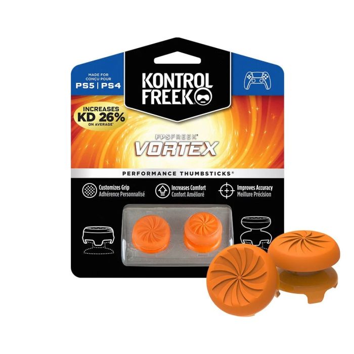 Kontrol Freek - Vortex (Orange) PS4/PS5 Extended Controller Grip Caps ...